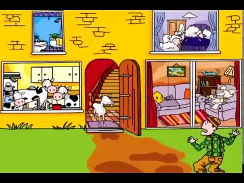 Cows in the Kitchen Song basic liste…: English ESL video lessons