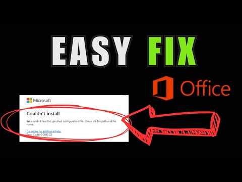 How to Fix "Microsoft Office couldn't install" error code 0-2048(0)