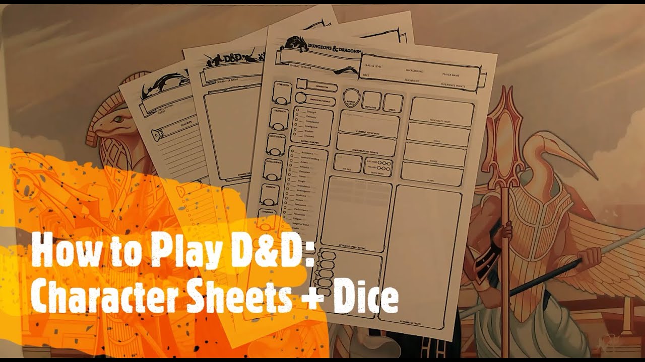 How to Play Dungeons & Dragons: Character Sheets + Dice