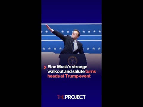 Elon Musk’s strange walkout and salute turns heads at Trump event