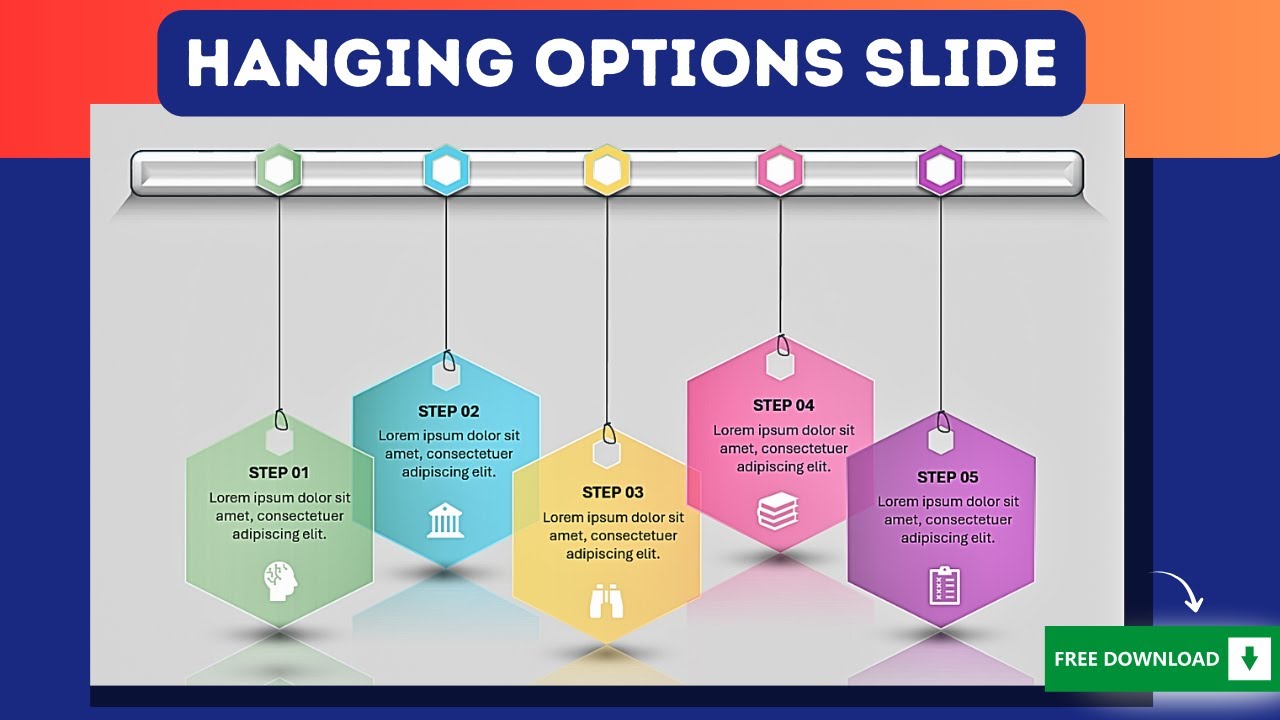 Create a Hanging Options Slide in PowerPoint | Step-by-Step Tutorial + Free Template