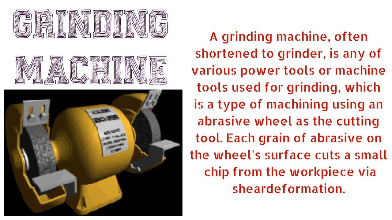 GRINDING MACHINE | TYPES | OPERATIONS