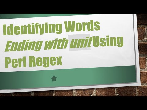 Identifying Words Ending with unit Using Perl Regex