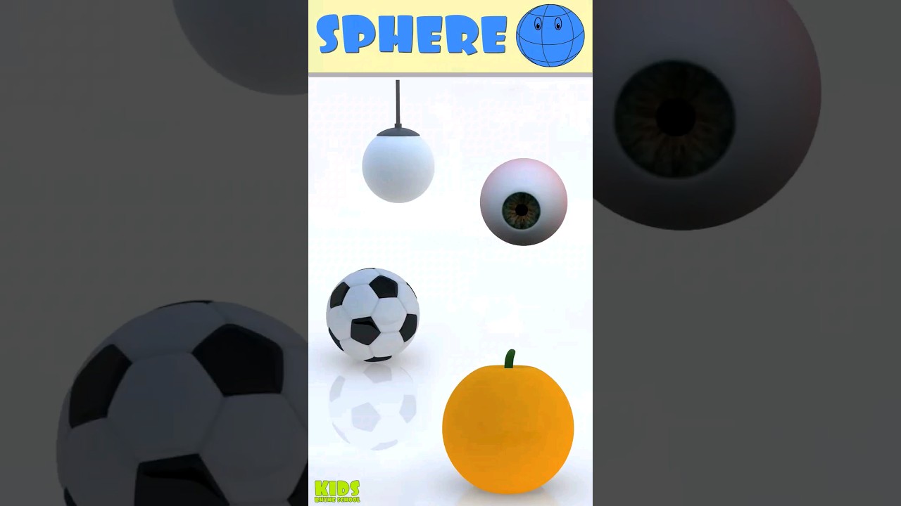 Sphere Shape with Examples | Kids Learning Video