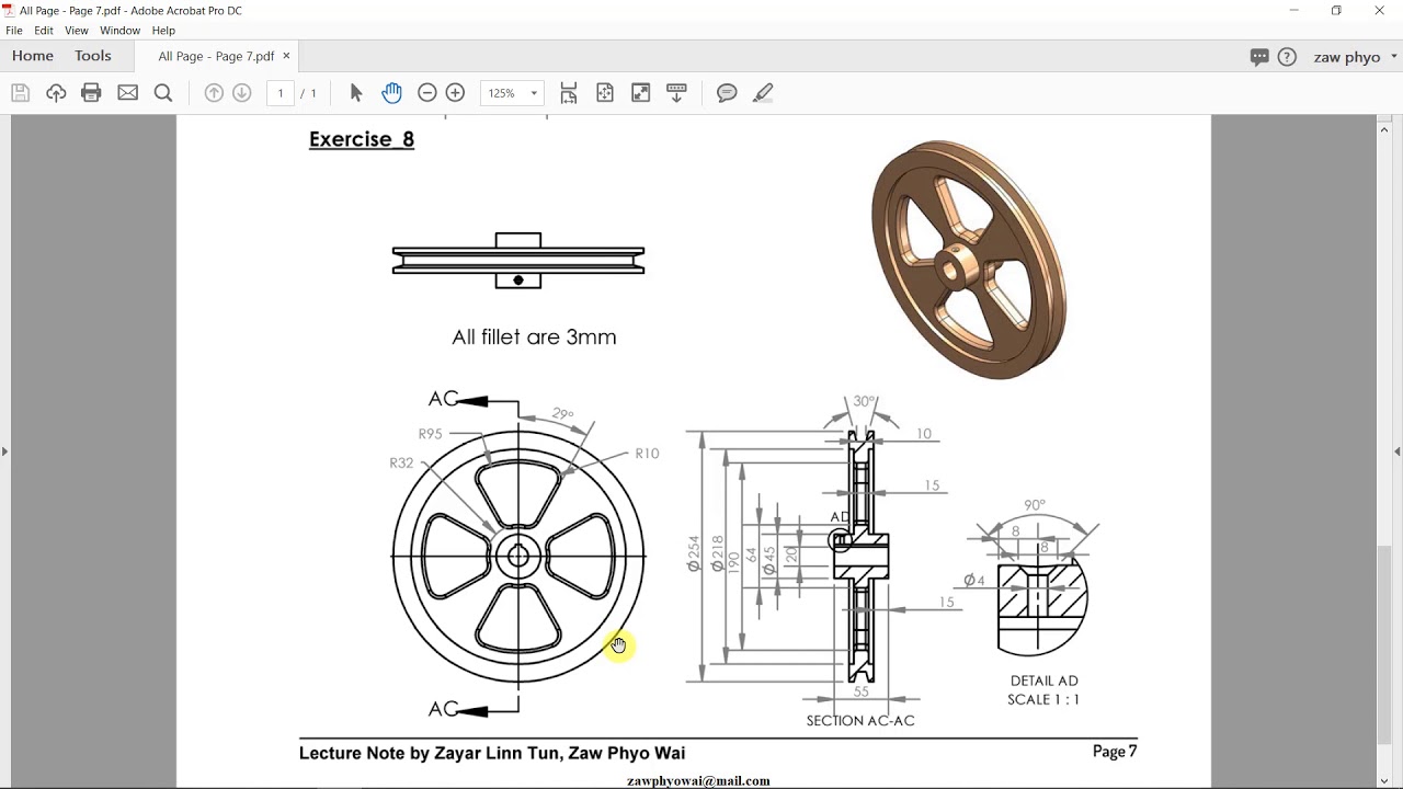 Solidworks Basic to Intermediate (Exercise 8)