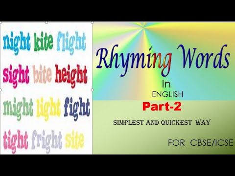 How to learn rhyming words In English Part 2|Simple & Quick Way|Rhyming Words