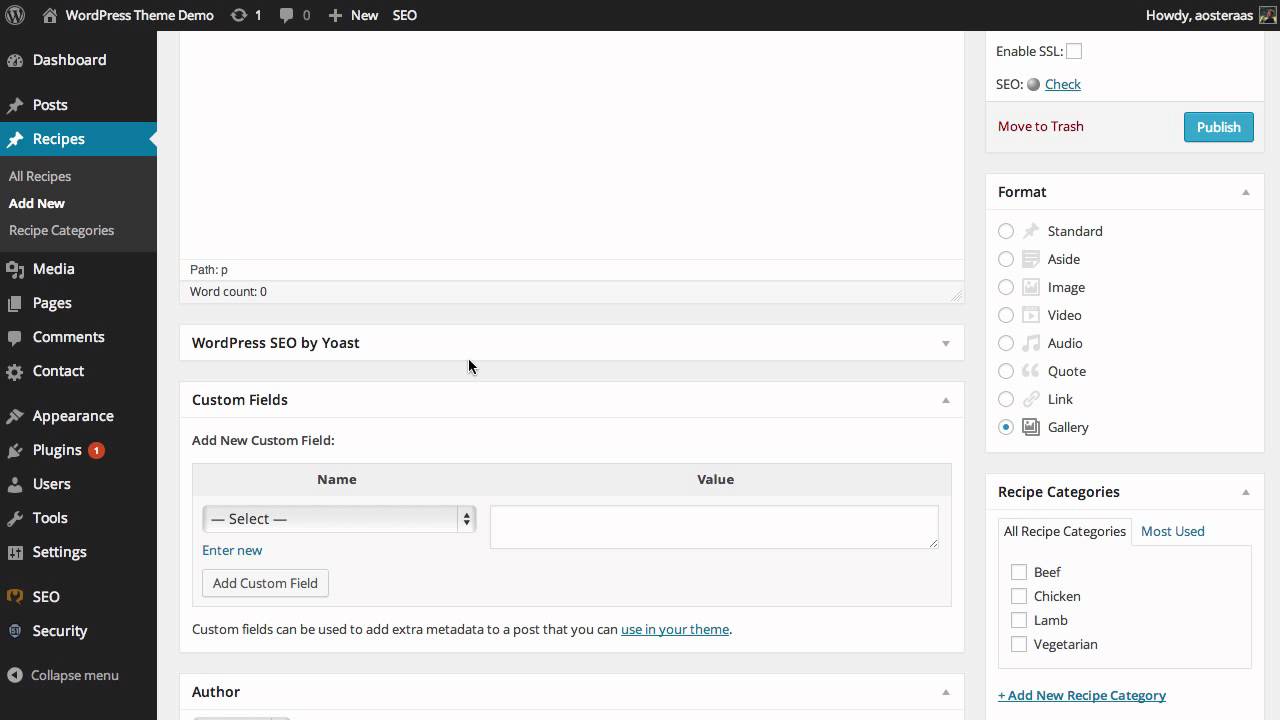 Adding Metaboxes to a Custom Post Type