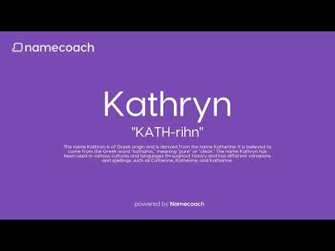How to Pronounce Kathryn
