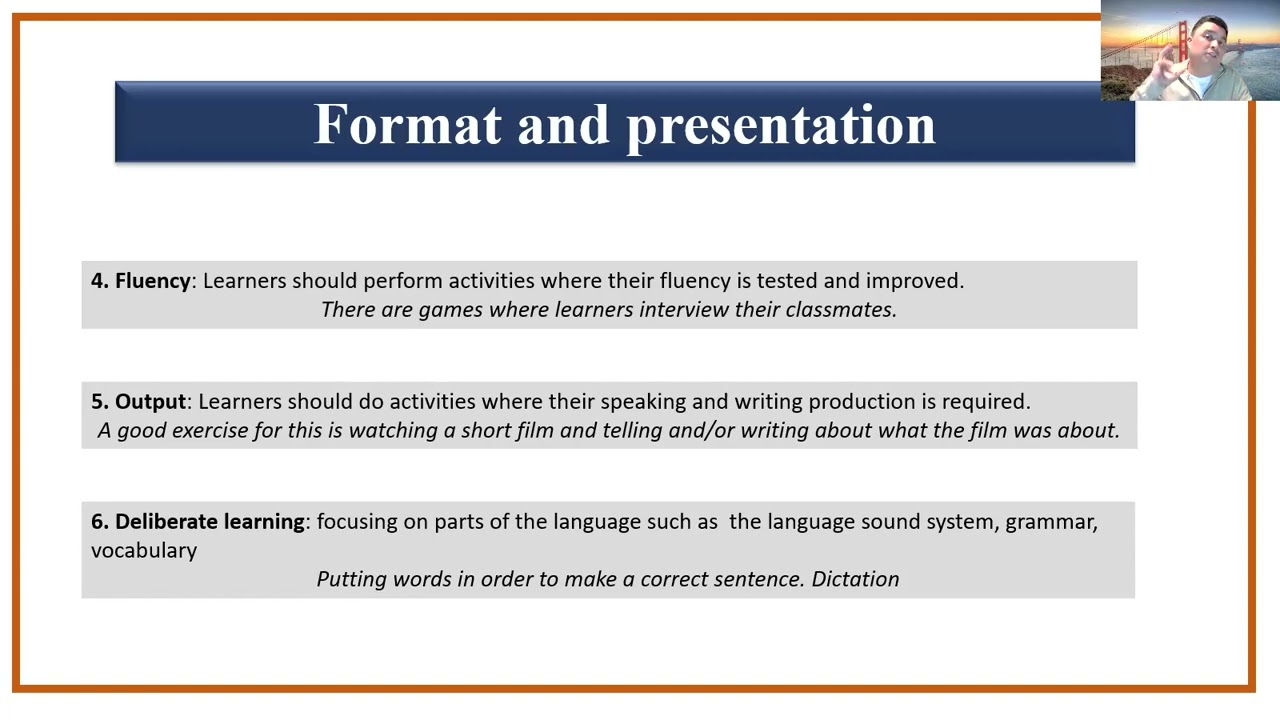 Format and presentation  CURRICULUM DESIGN