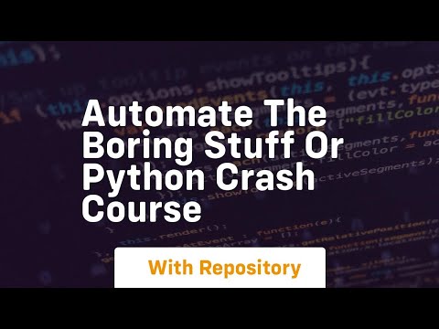 automate the boring stuff or python crash course