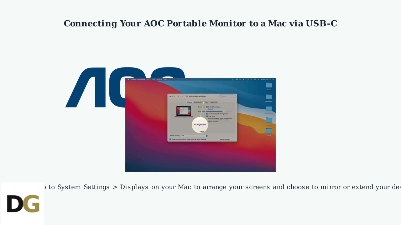 How to Set Up & Use an AOC Portable Monitor on Mac – USB C Power & Display
