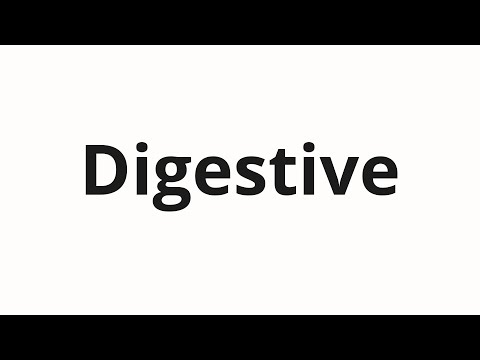 How to pronounce Digestive