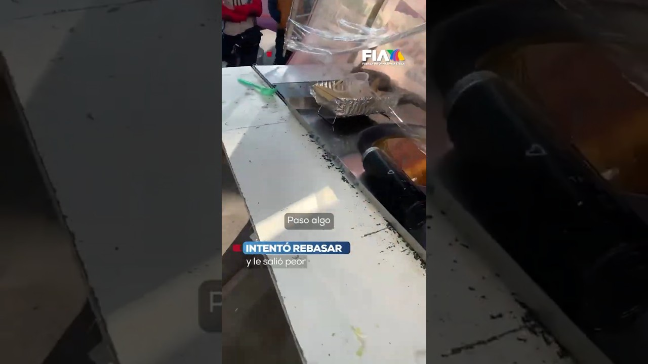 #Impactante | Intentó rebasar y provocó un choque múltiple