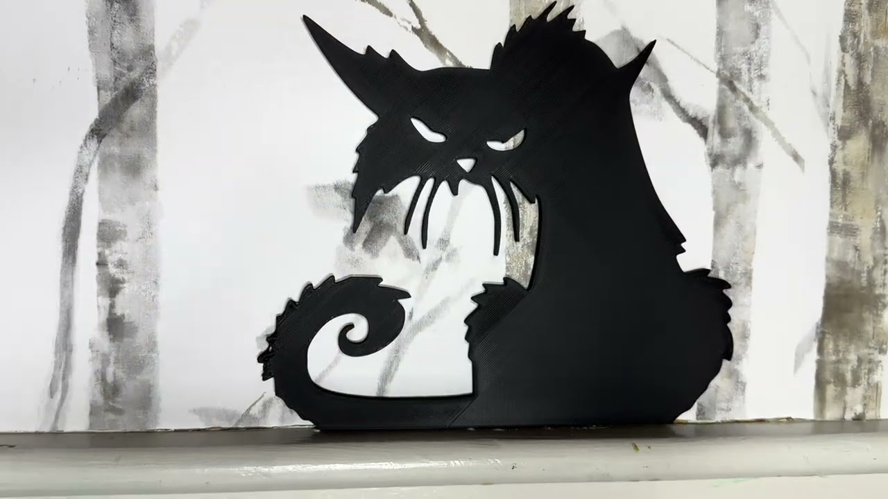 3D Printed Grumpy Cat on my Bambu Lab P2S 3D Printer. 