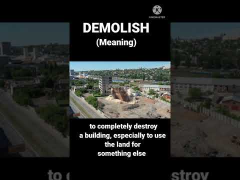 Demolish meaning in english