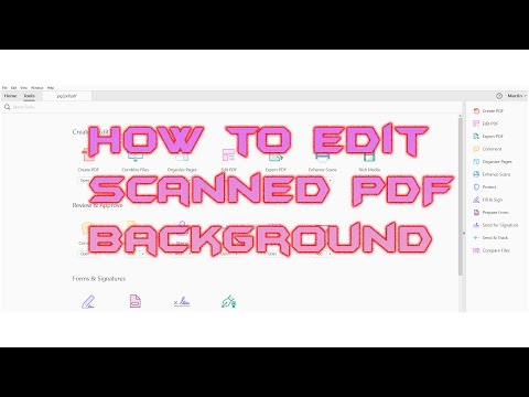 How to edit scanned PDF Background & text in Adobe Acrobat pro DC