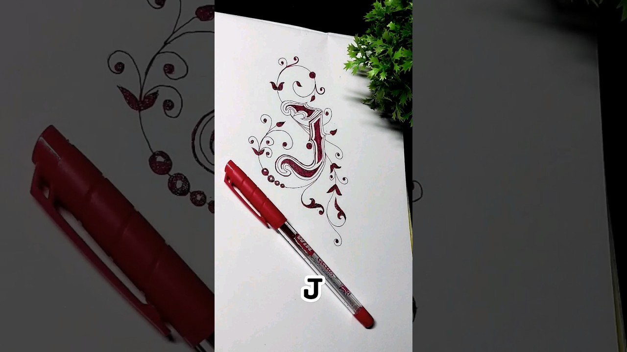 What's your latter??   How's to draw J alphabet design #shortvideo #youtubeshorts #artist