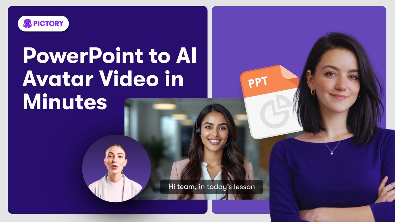 How to Turn a PowerPoint into an AI Avatar Video | Pictory Tutorial (Step-by-Step)