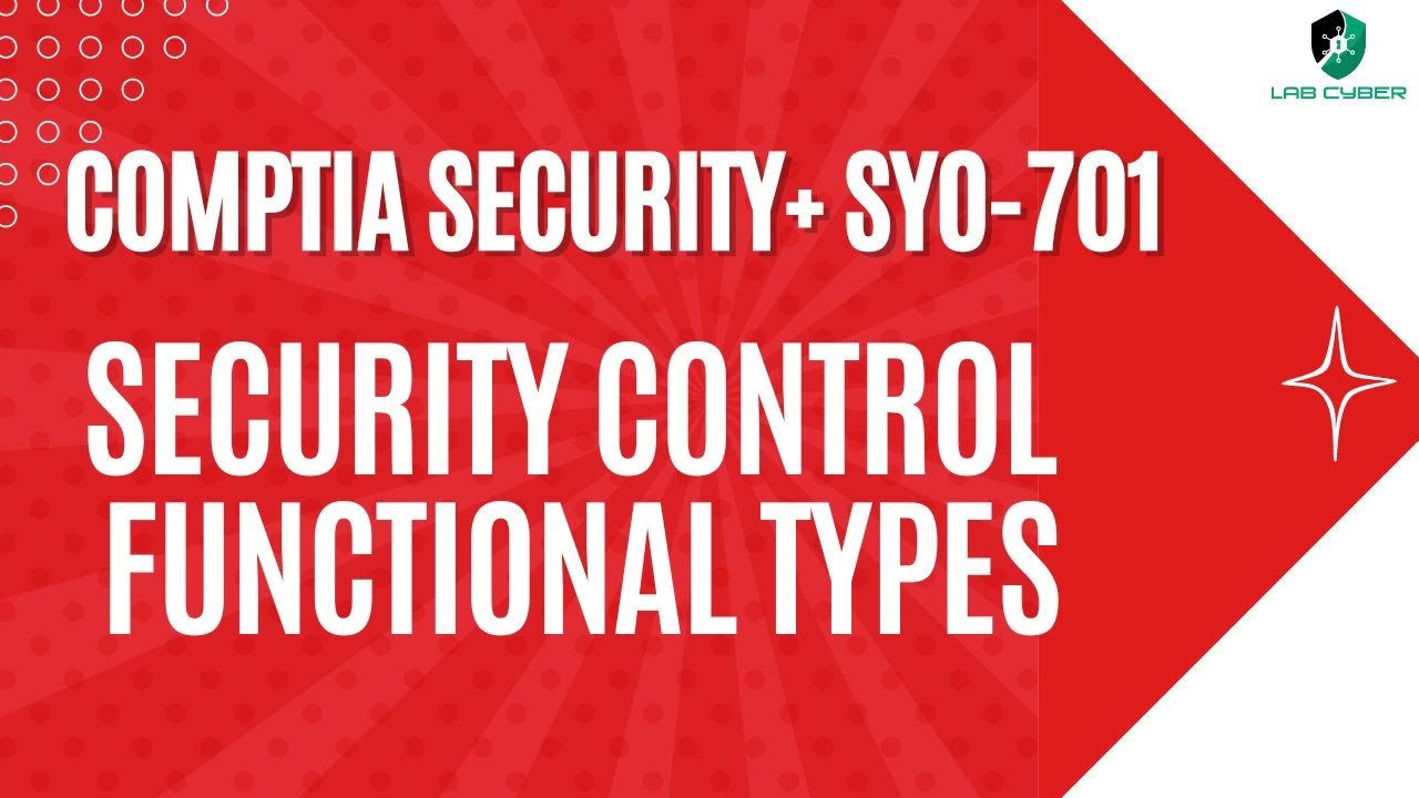 Security Control Functional Types - CompTIA Security+ SY0-701 - 1.1
