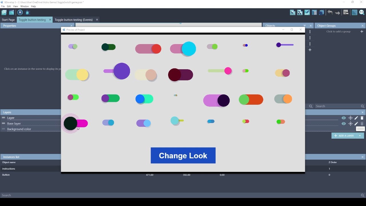 GDevelop: Checkbox and Toggle Switch (new extensions)