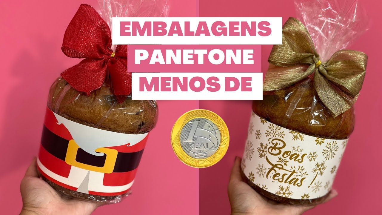 Panettone packaging for less than 1 real | Bia Nocete | Panettone | Chocotone