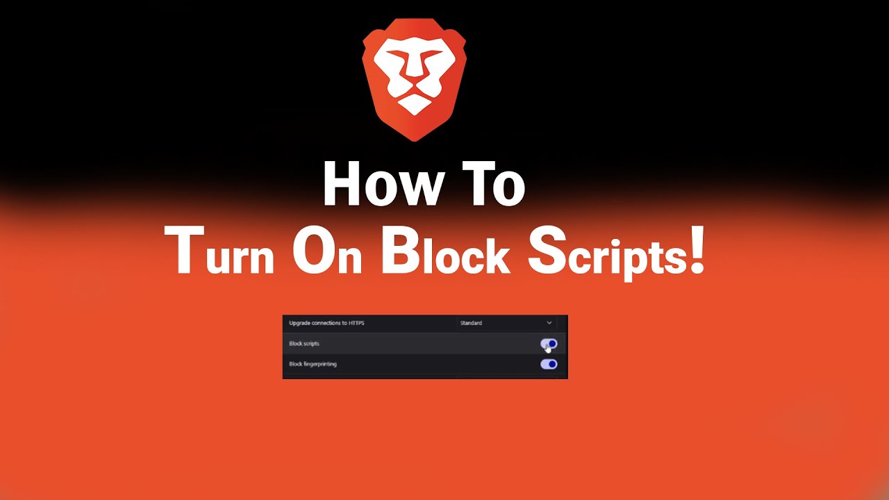 How to Turn On Block Scripts on Brave [NEW]