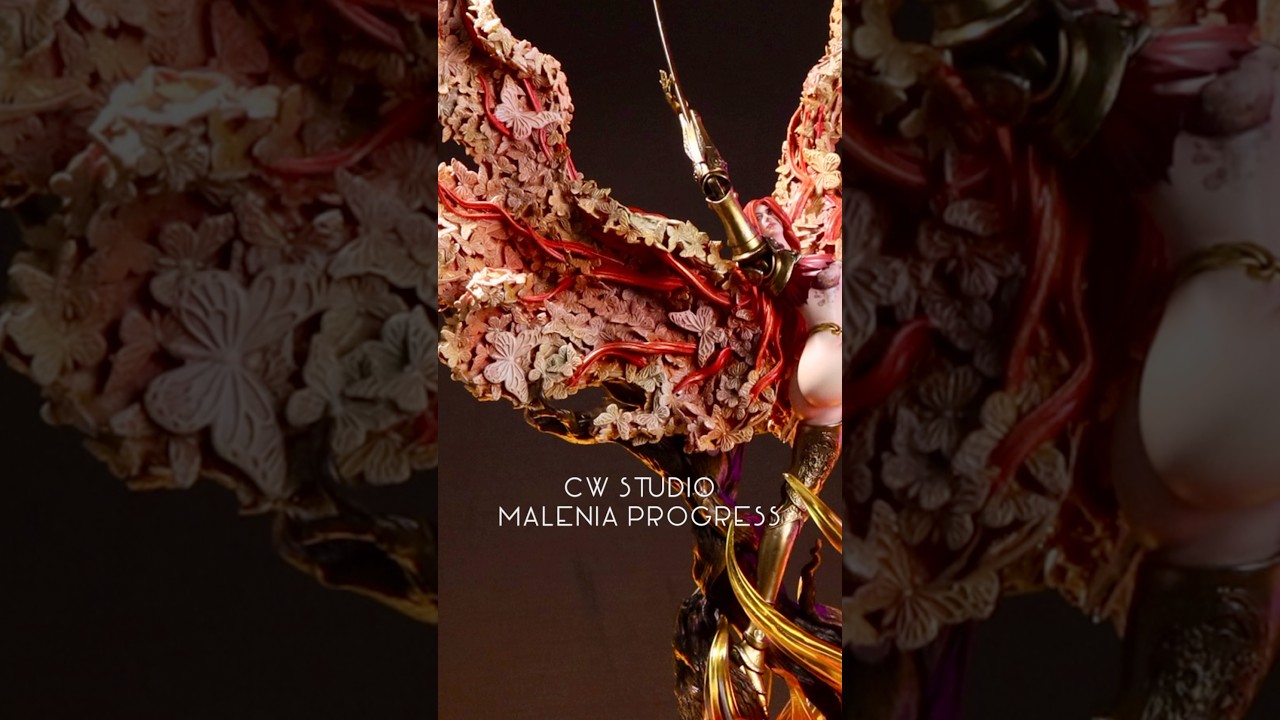 Malenia (CW Studio) 1/4 3d print early progress. #eldenring #3dprinting #malenia #modelbuilding