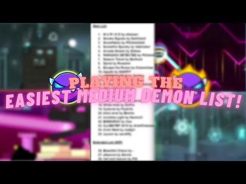 TOP 5 EASIEST MEDIUM DEMONS! (Easiest Medium Demon List) | Geometry Dash