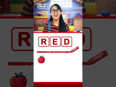 Learning the Red Color Things and Spelling with Miss V