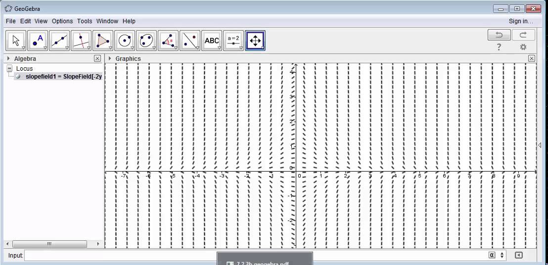 Screencast 7.2.3: Generate a slope field with GeoGebra