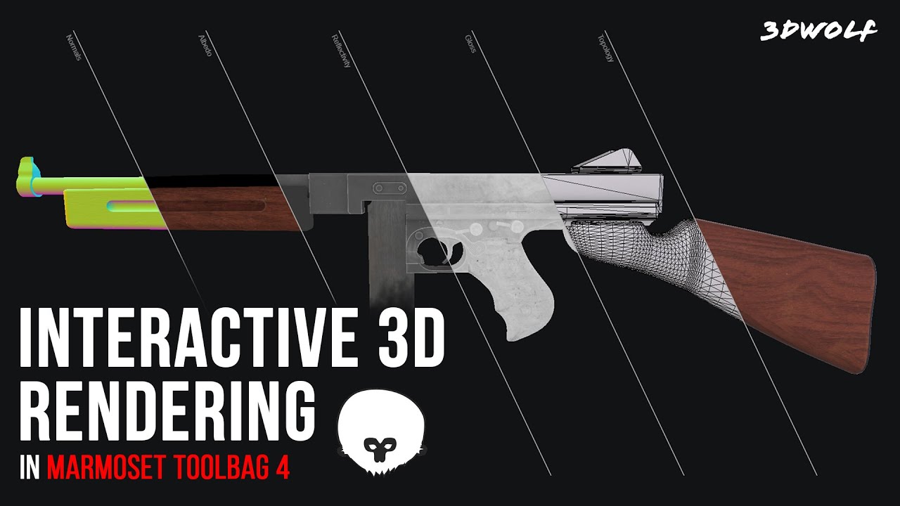 Marmoset Toolbag 4 Interactive 3D Rendering Tutorial | Export Interactive Render for ArtStation