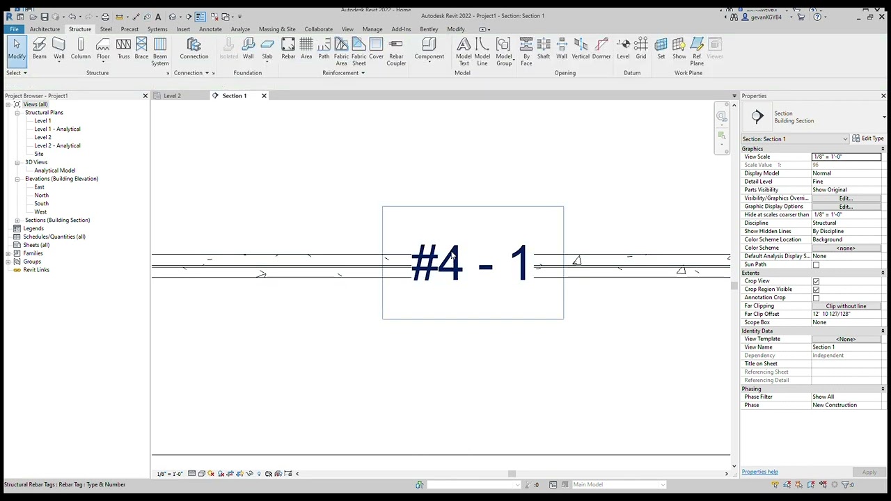 Revit Rebar Tagging - Pinned