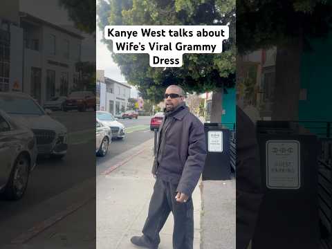 Kanye west talks about viral Grammy dress 👀 #kanyewest #shorts #trending