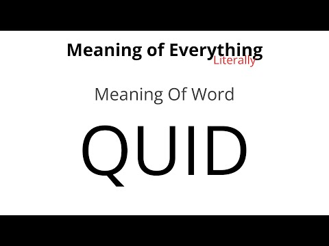Meaning of Word - Quid Meaning