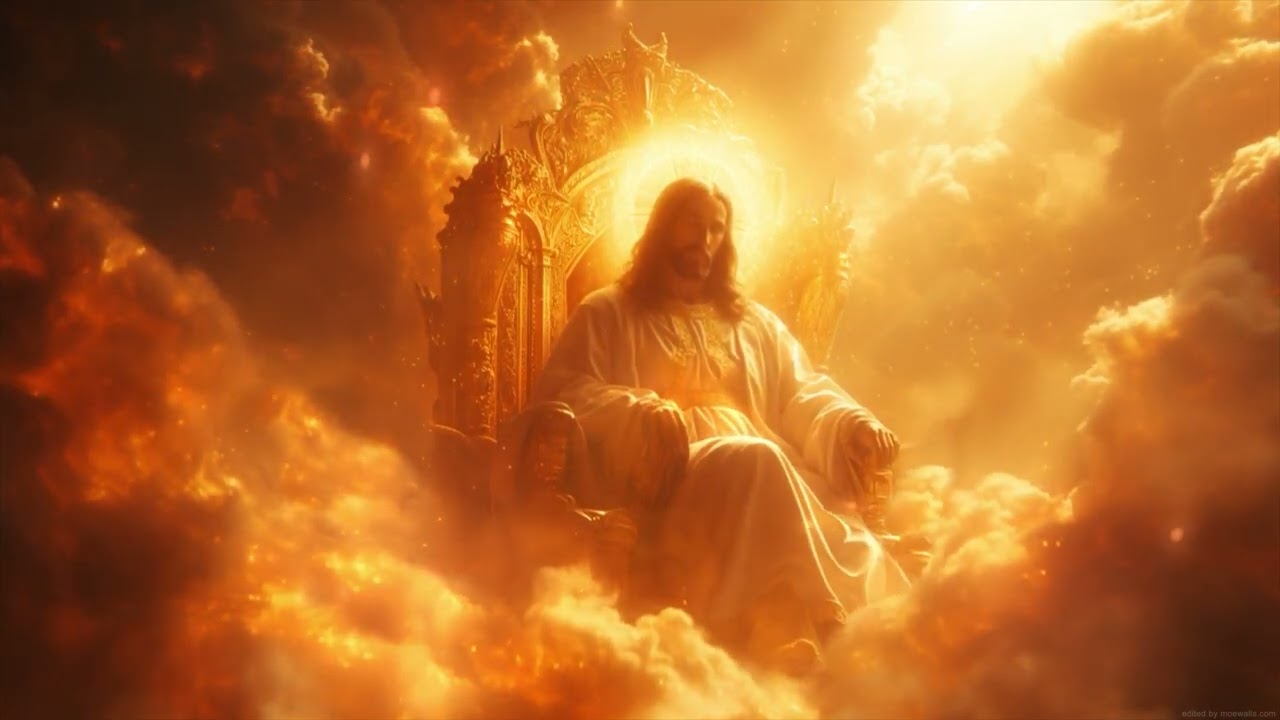 JESUS SITTING ON HEAVEN THRONE 4K LIVE WALLPAPER