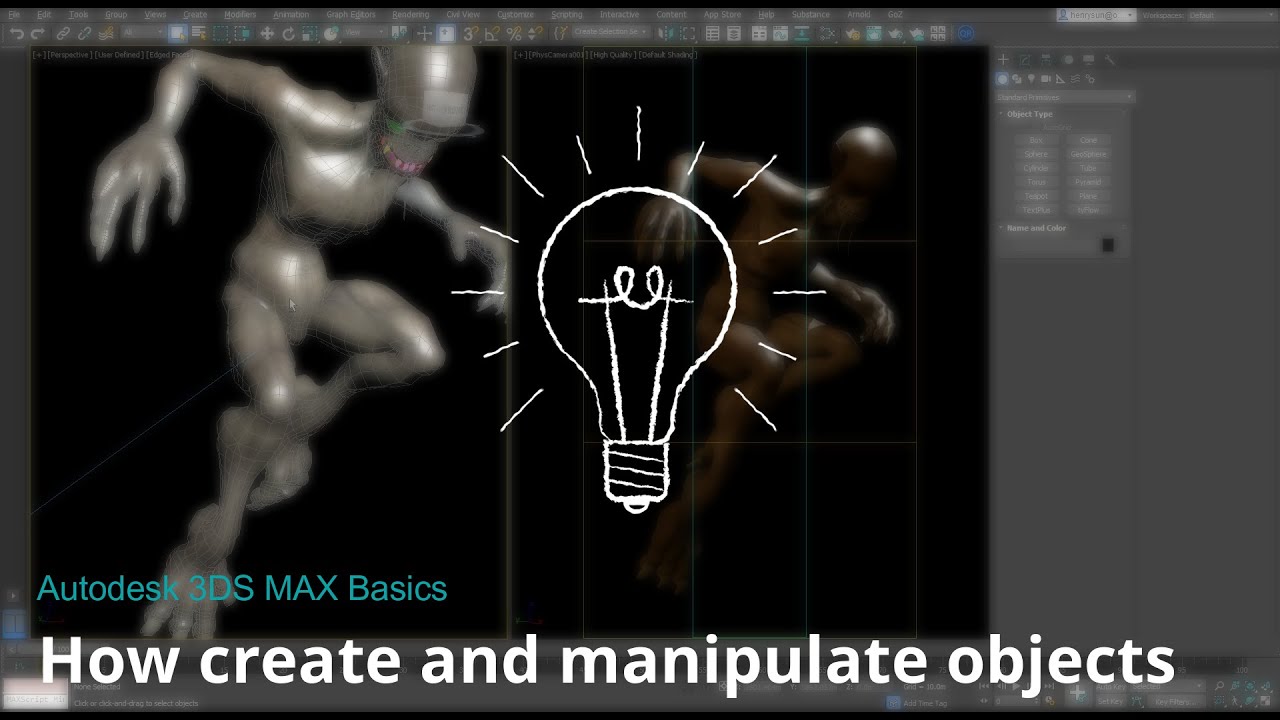 3DS MAX Basics: How create and manipulate objects