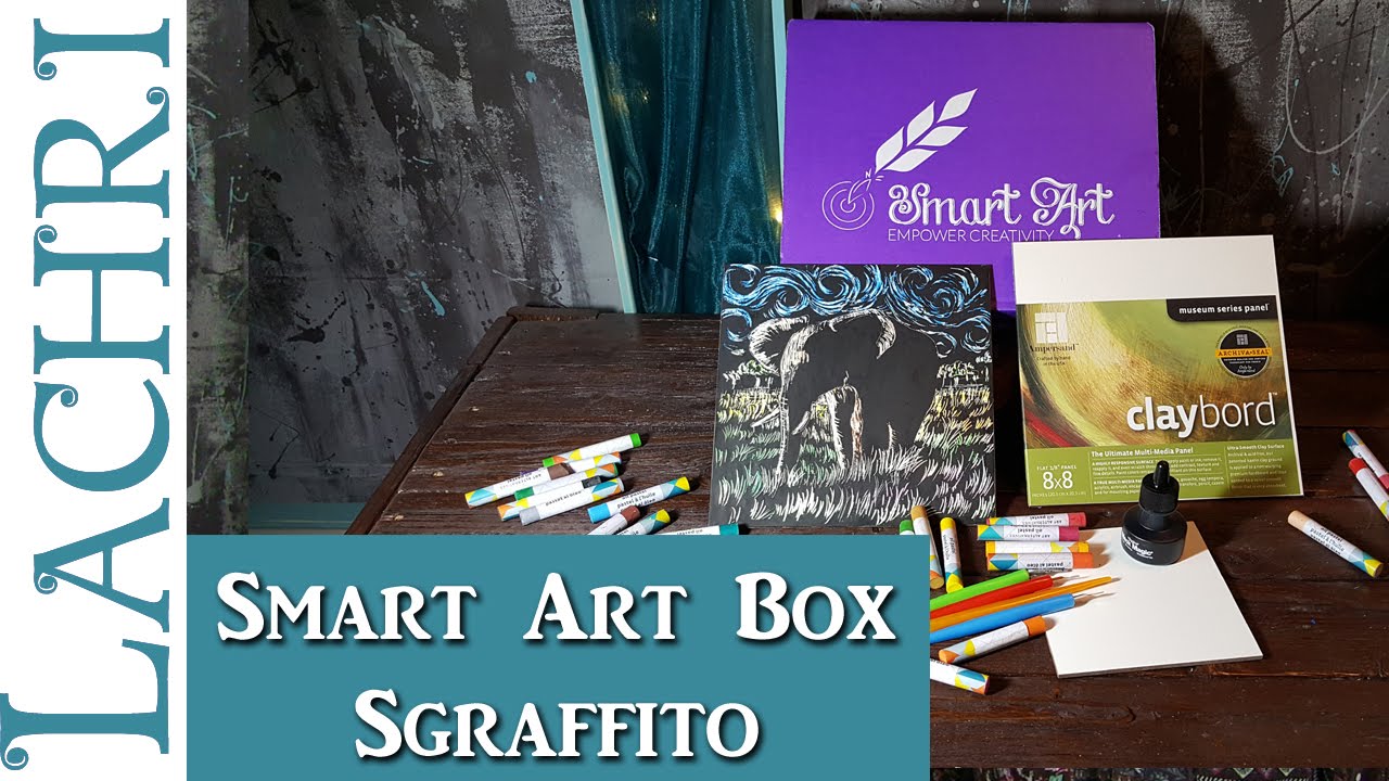 Smart Art Box - Scraffito Oil Pastel  Demonstration w/ Lachri