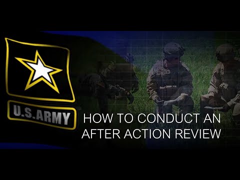 How to Conduct an After Action Review