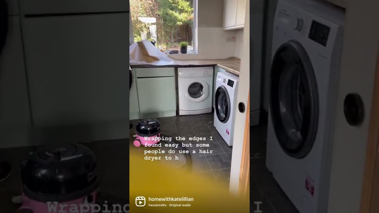 How to vinyl Wrap your Kitchen Worktop. #vinylwrap #vinylwrappying #peelandstick #tutorial