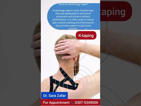 K-taping for Pain Relief | Physiotherapy Kinesiology Tape Dr. Sara Zafar #frozenshoulder #backpain