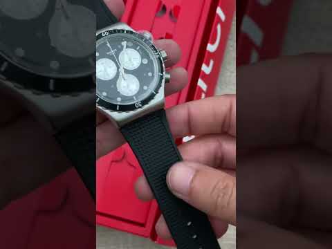 Swatch Dark Irony Chronograph Watch YVS487 #shorts