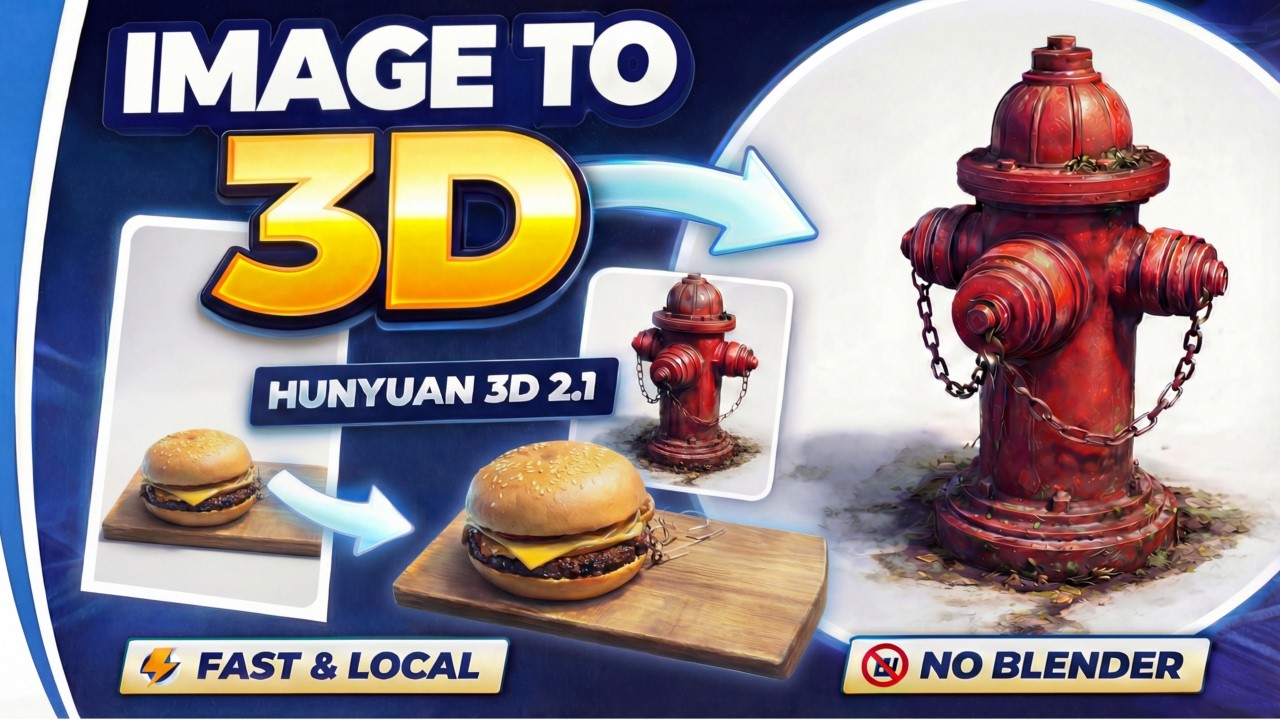Create 3D Models with AI - Locally with Hunyuan 3D 2.1 (Python Script)