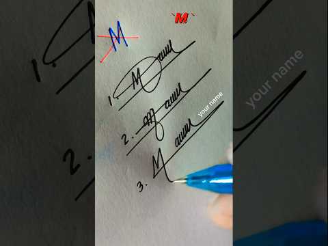 M letter signature style | #shorts #youtubeshorts #trendingshorts #vairalshort #signature #sign