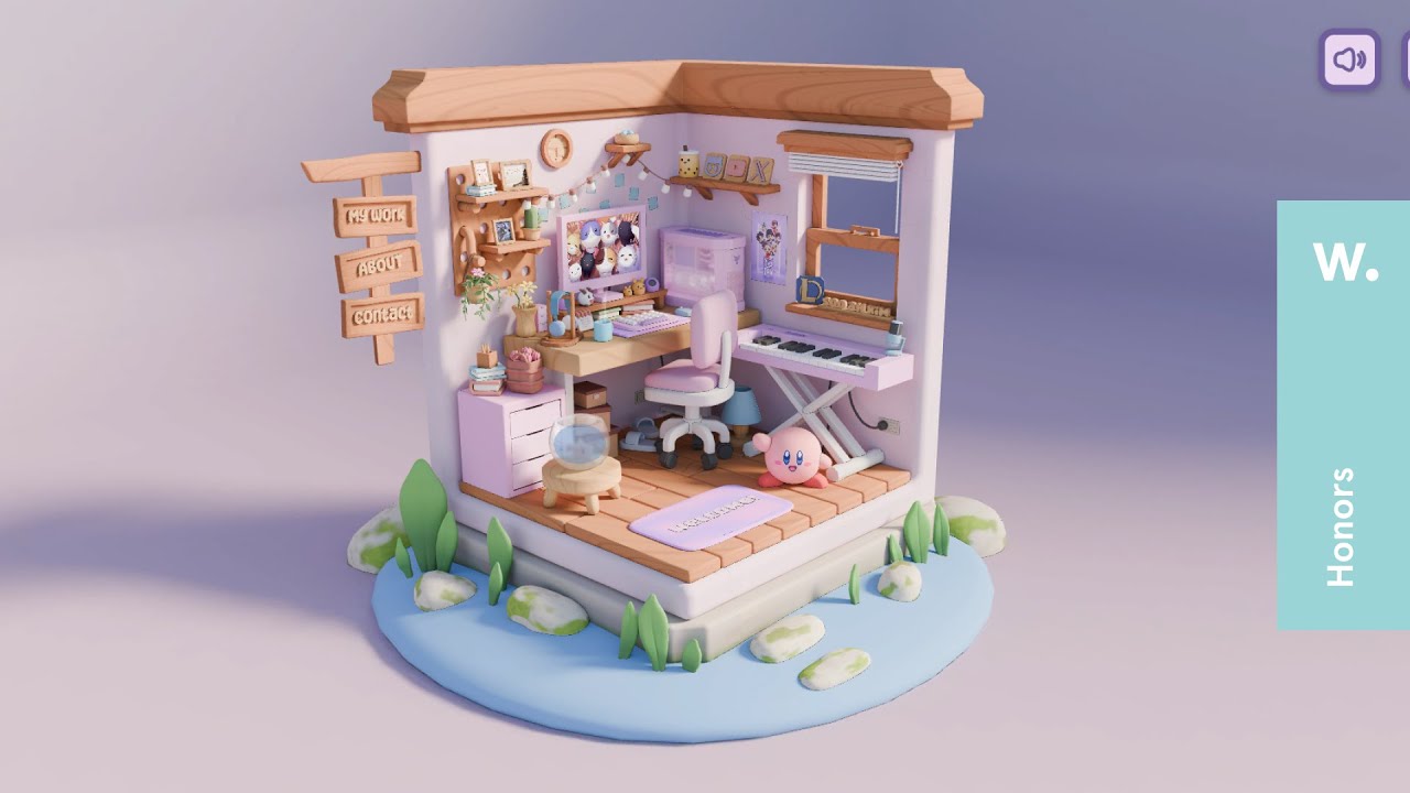 Create a Cute Award-Winning Room Portfolio with Three.js and Blender | Beginner Course