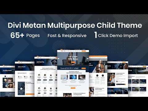 Metan Divi Child Theme - One Click Demo Import