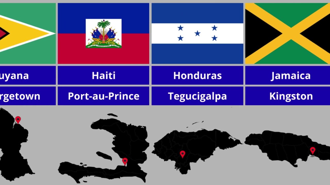 All North & South American Capitals with Map Location