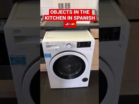 How to say OBJECTS in the KITCHEN in SPANISH 🇩🇴🇪🇸 #shorts