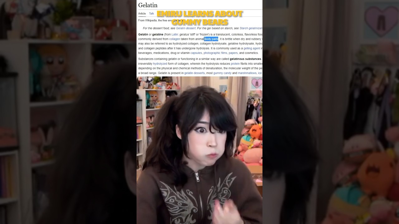 Emiru discovers what gummy bears are made out of 😧