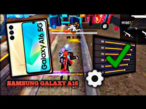 Samsung galaxy A16 Free fire Sensitivity Setting | Samsung A16 Free fire Headshot Setting#freefire☠️