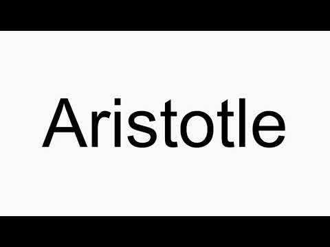 How to pronounce Aristotle